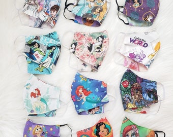 Princess Character Face Mask | Etsy