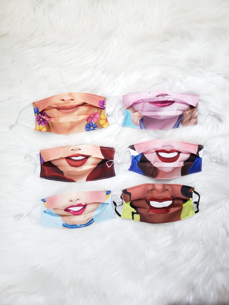 Princess Character Face Mask - Etsy