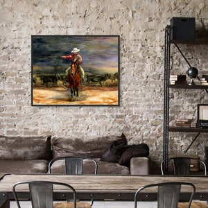 Ranch Cowboy Roping Steer Watercolor Painting / Fine Art Print - Etsy