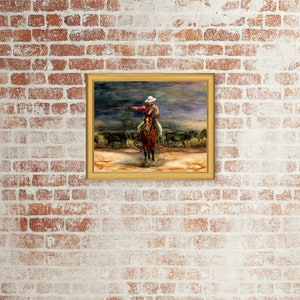 Ranch Cowboy Roping Steer Watercolor Painting / Fine Art Print - Etsy