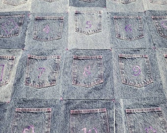 Disney Princess Denim Activity Blanket With Flash Cards | Etsy