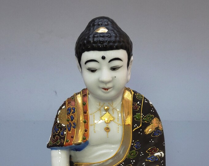 Vintage Satsuma Japanese/asian Buddha Porcelain Figurine, Ca 1940 ...