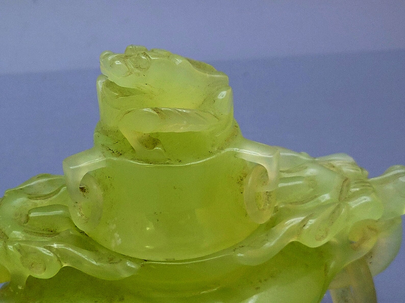 An Ancient Chinese Incense Burner Made of Jade or Nephrite, Decorated ...