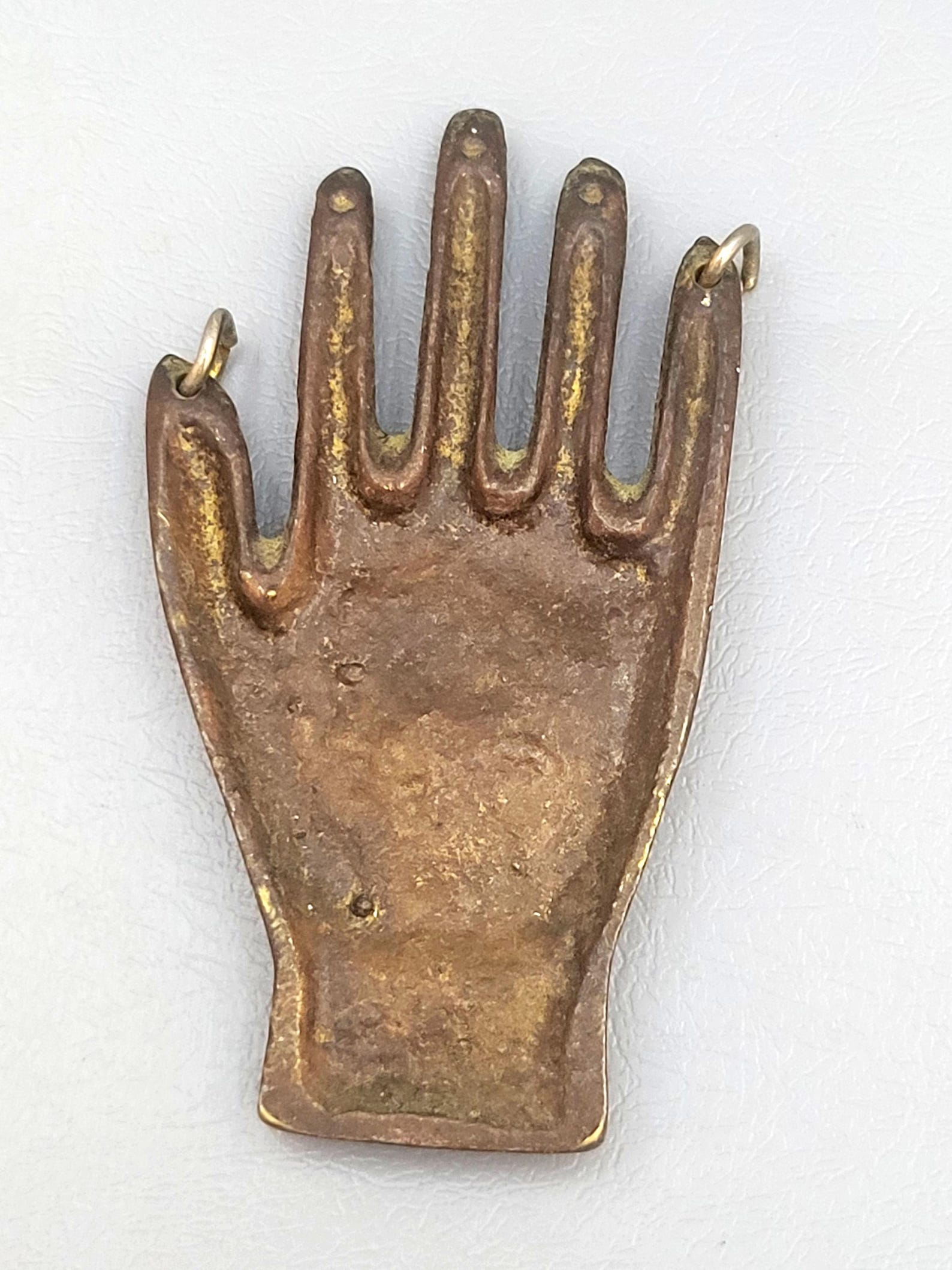 Antique Islamic Brass Small Hamsah for Good Fortune in Arabic for Wall ...