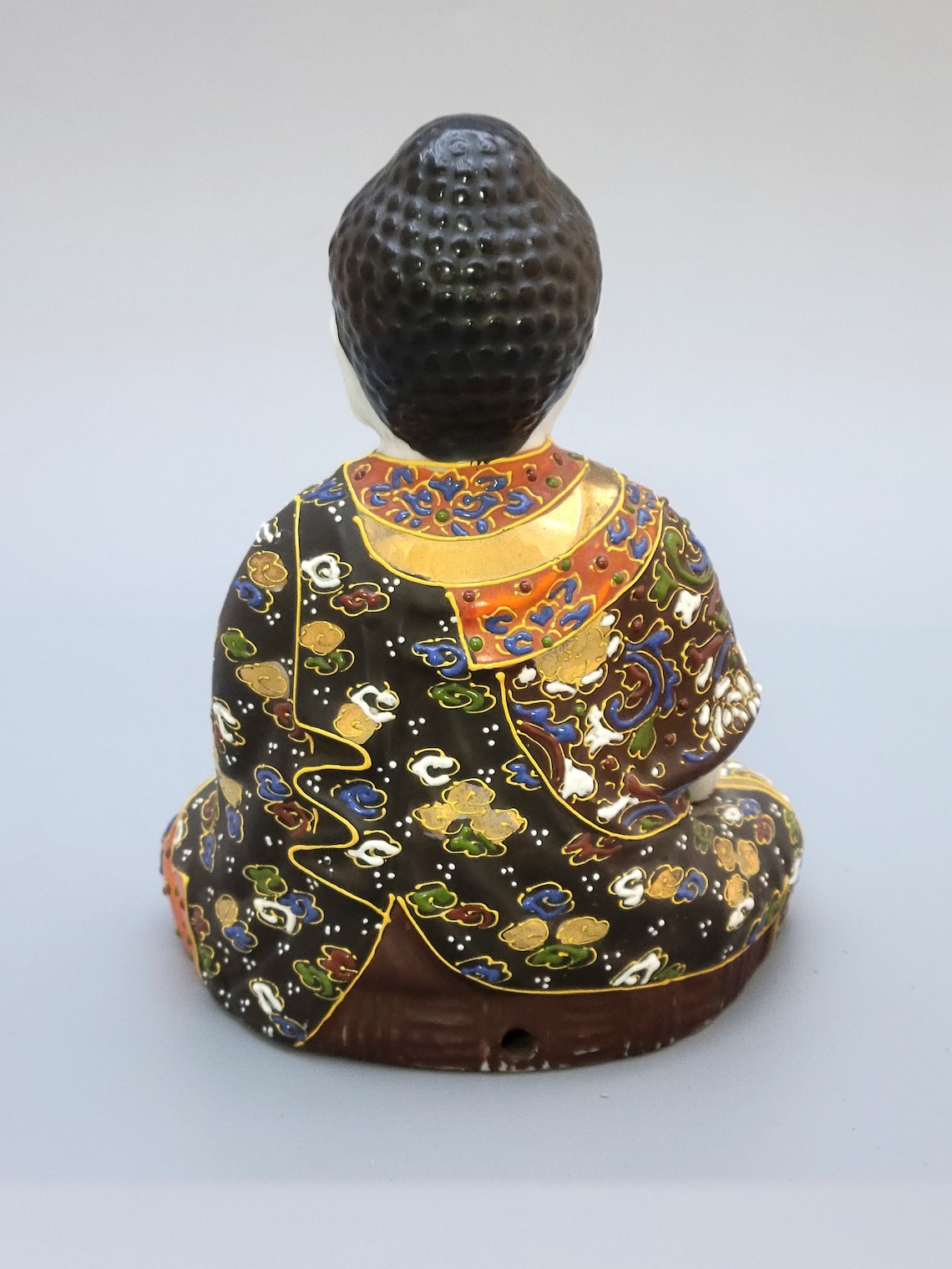 Vintage Satsuma Japanese/asian Buddha Porcelain Figurine Ca - Etsy
