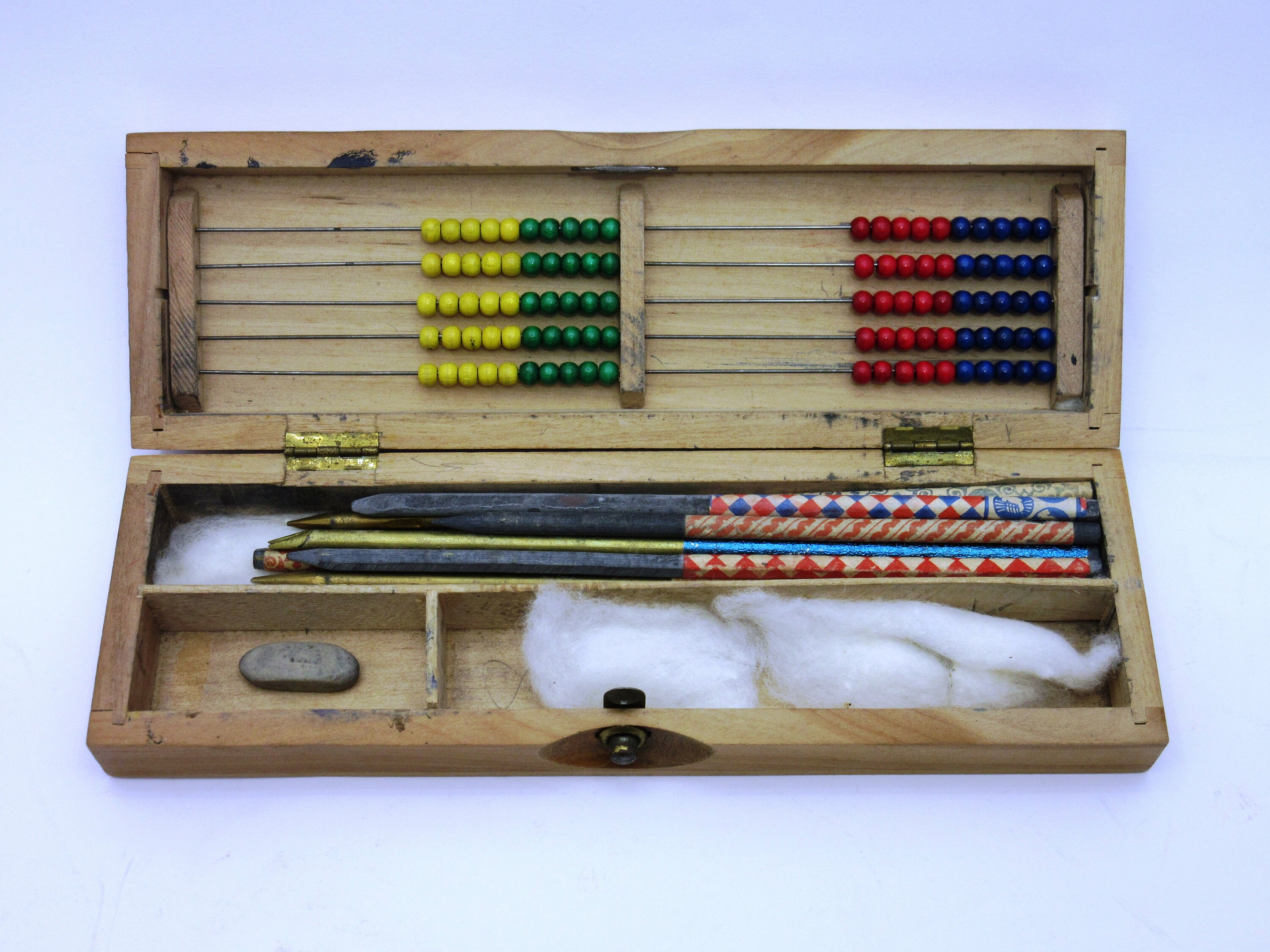 Rare Vintage German Wood Children Pencils Box With Beaded - Etsy