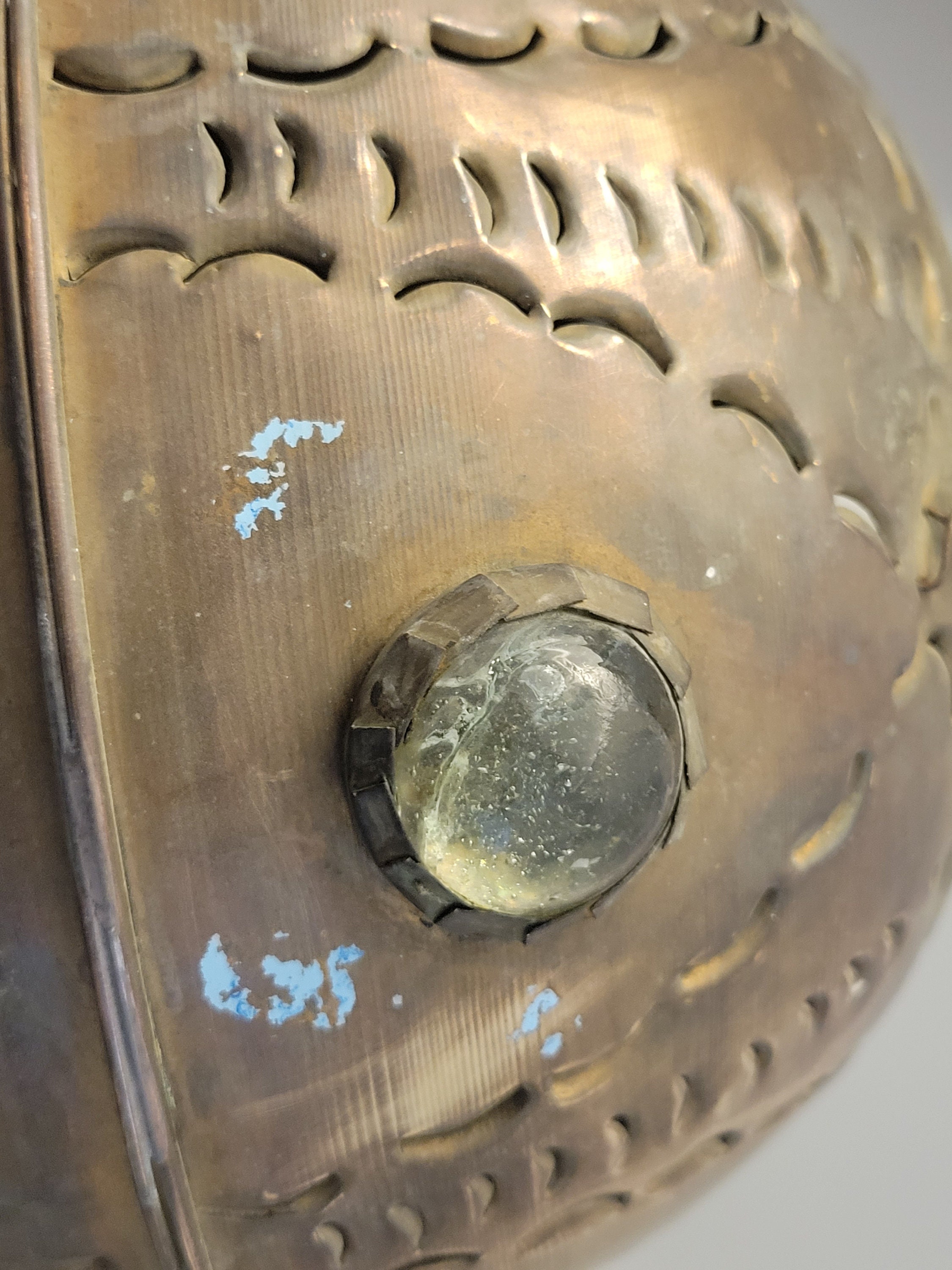 Vintage Copper Palestinian Lamp From the 60th, Decorated With Hebron ...