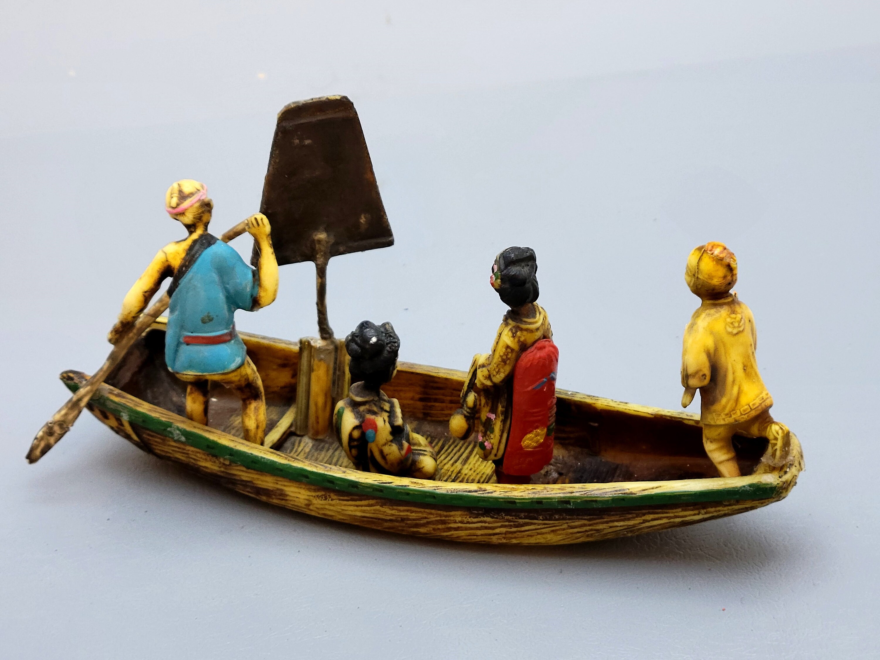 Vintage Japanese Celluloid Miniature Figurine of a Sailing Boat ...