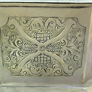 Antique Moroccan Big Jewelry Box, Made of Metal and Silver Plating ...