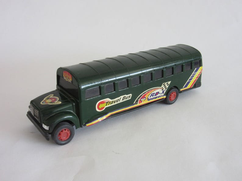 Vintage Buss Toy. Plastic Buss Model With Moving Mechanism in Rear ...