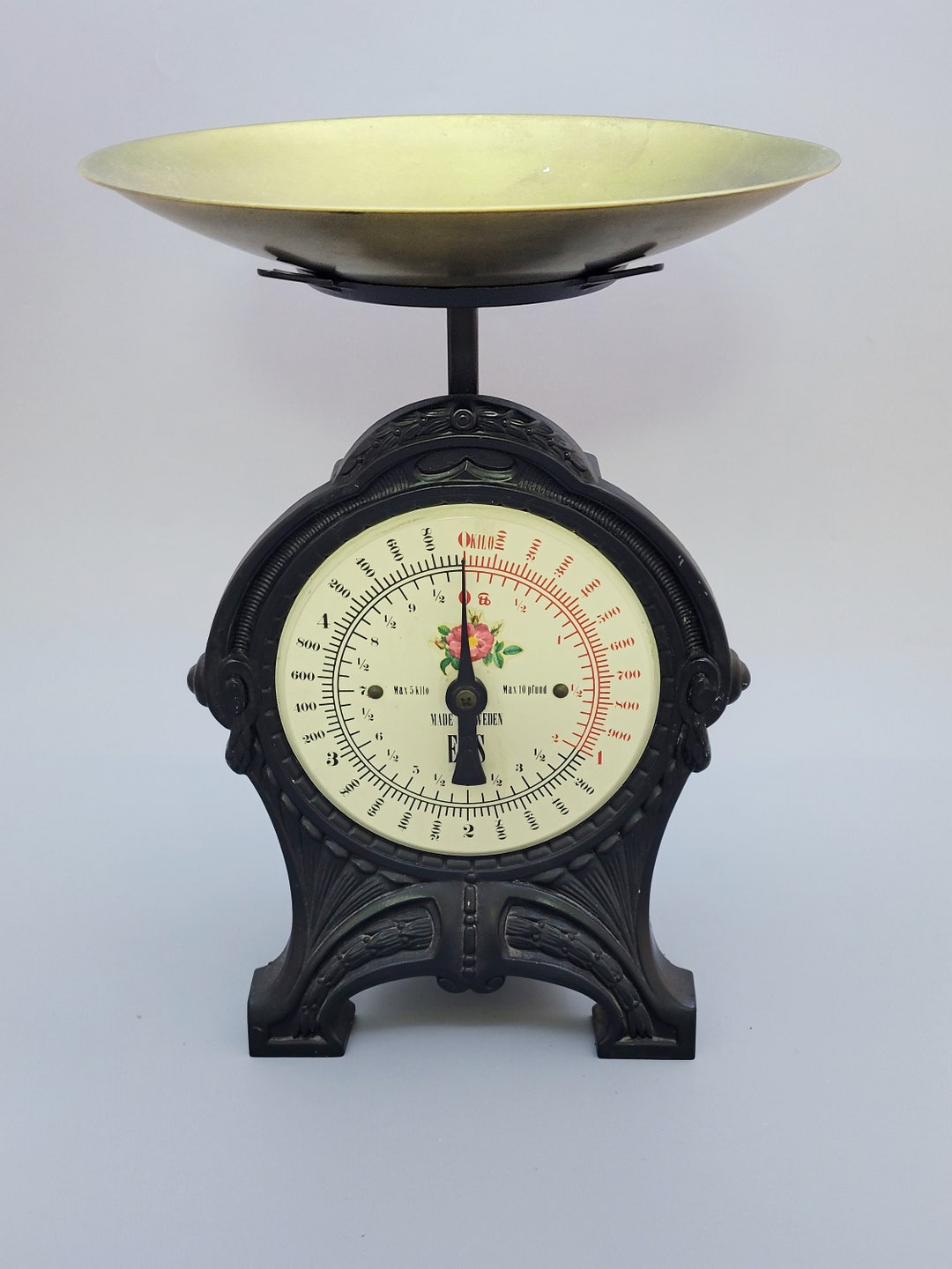 Art Nouveau Style Kitchen Weight Scale Made by EKS Sweden, the Second ...