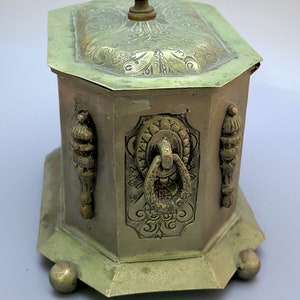 Antique Moroccan Big Jewelry Box, Made of Metal and Silver Plating ...