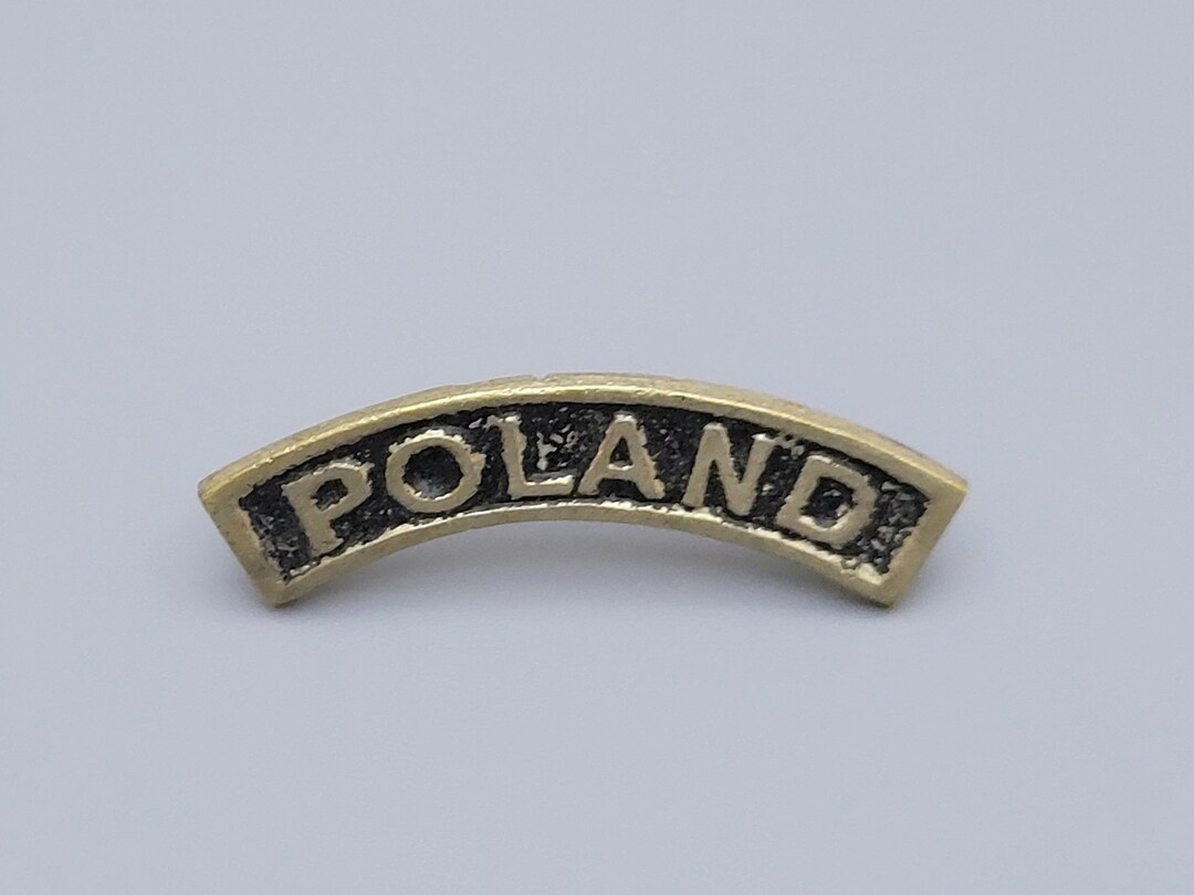 WWII Polish Free Forces Brass "poland" Shoulder Title Badge - Etsy