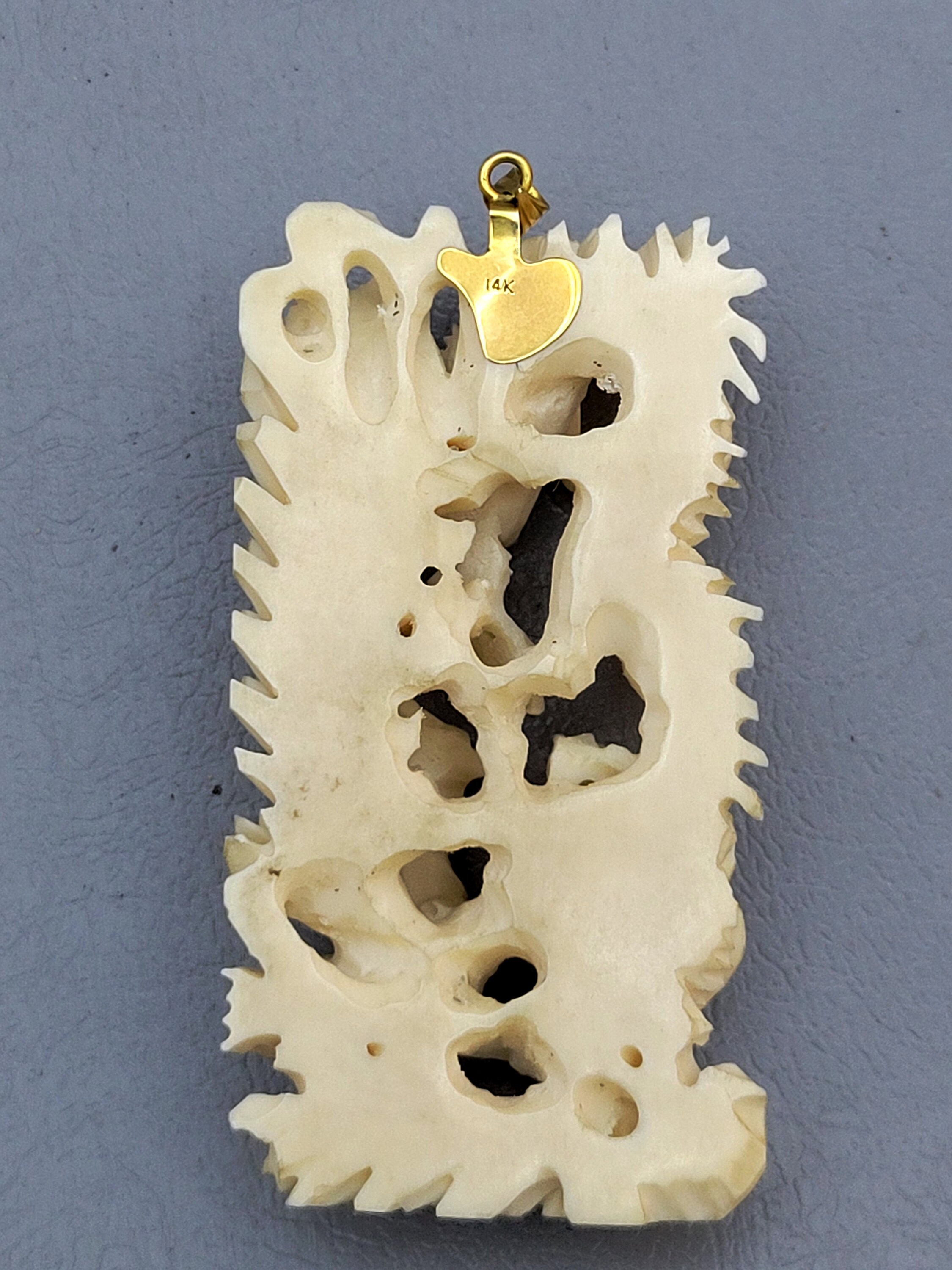 A Large Chinese Pendant, Hand-engraved by an Artisan, From Natural ...