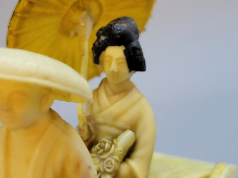Vintage Japanese Celluloid Miniature Figurine of a Rickshaw Man Driving ...