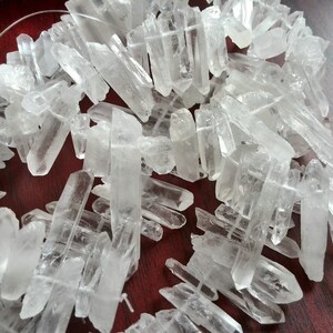 Natural Crystal Points,raw Rock Crystal Points,rough Top Drilled ...