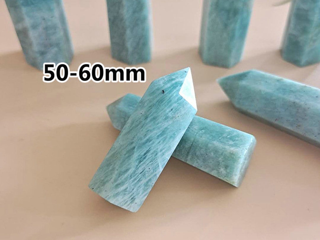 Amazonite Stone Tower Point Wand Natural Blue Amazon Obelisk - Etsy