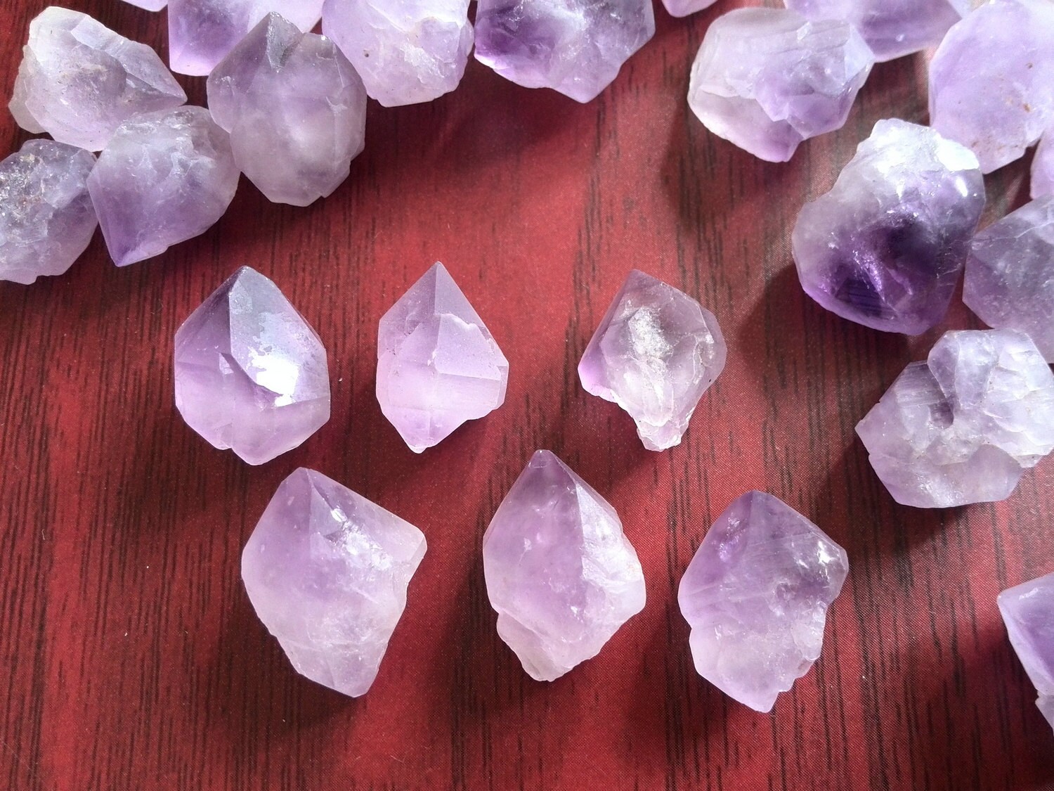 Undirlled Amethyst Purple Crystal Point- Raw Rough Druzy Loose Stone ...