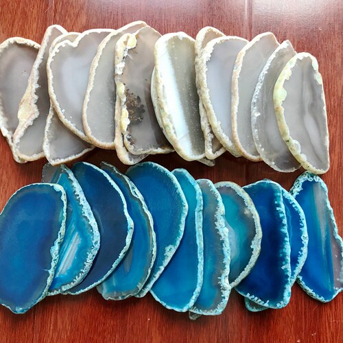 30 Pieces Agate Slices Stone Slab 23 for - Etsy