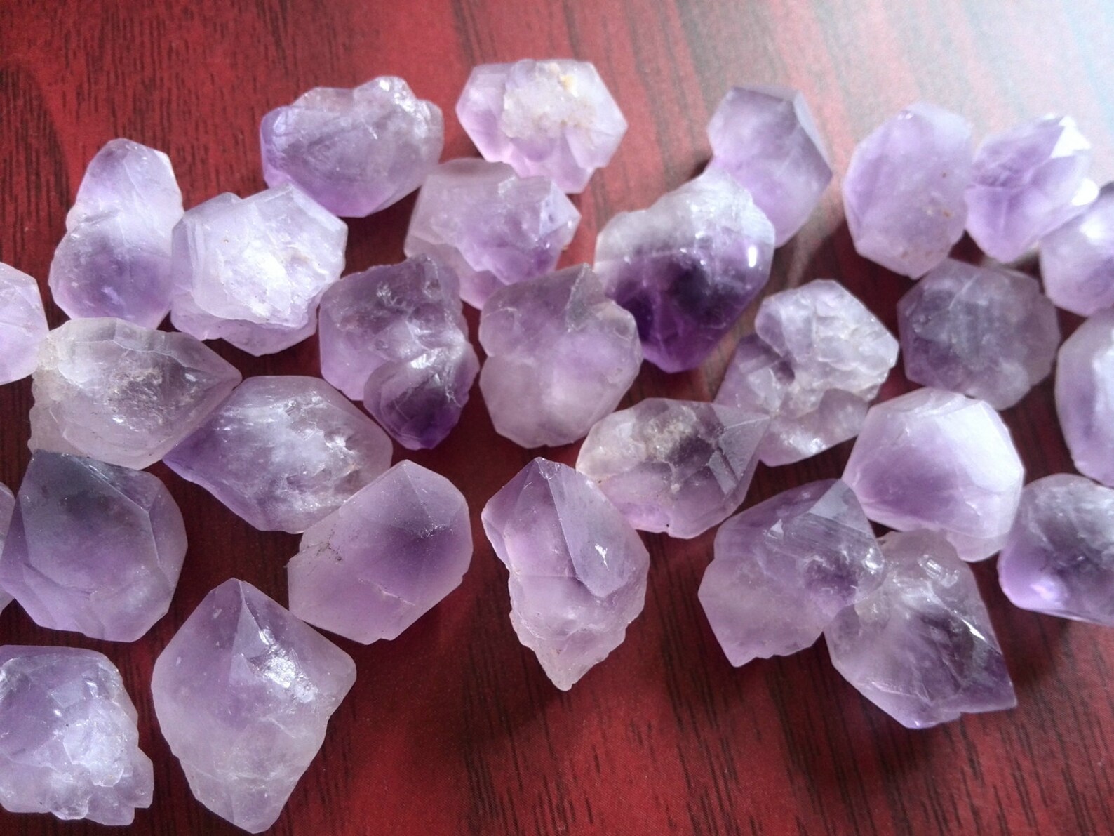 Undirlled Amethyst Purple Crystal Point- Raw Rough Druzy Loose Stone ...
