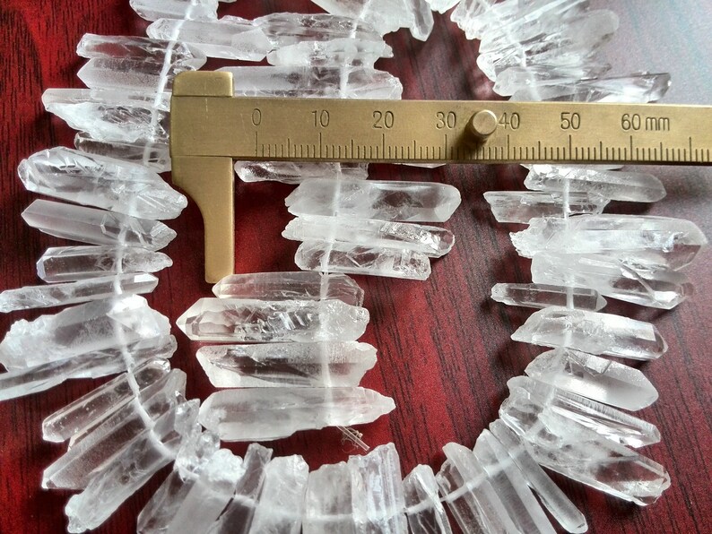 Natural Crystal Points,raw Rock Crystal Points,rough Top Drilled ...