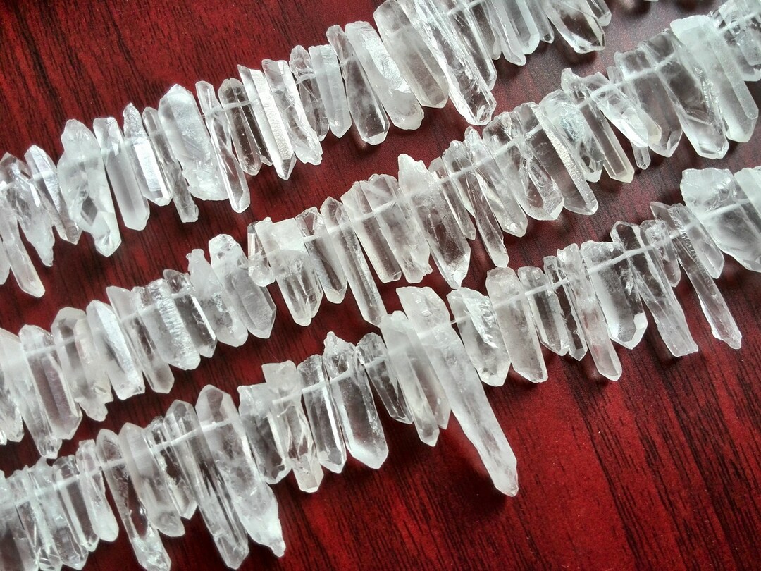 Natural Crystal Points,raw Rock Crystal Points,rough Top Drilled ...