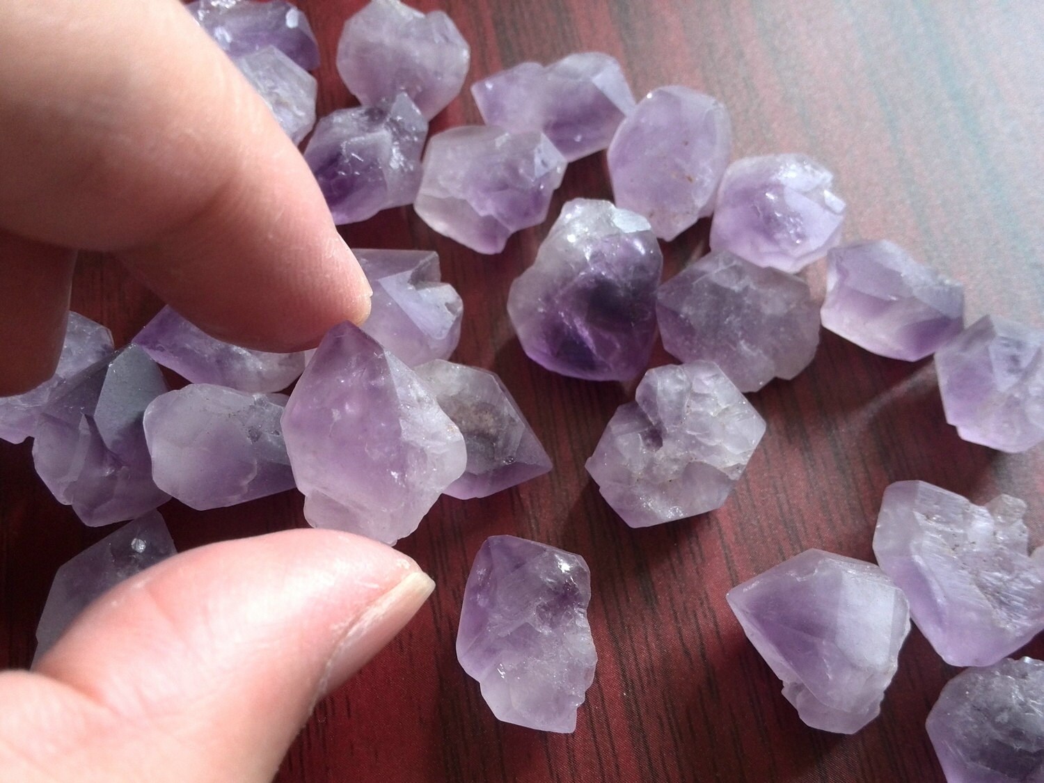 Undirlled Amethyst Purple Crystal Point- Raw Rough Druzy Loose Stone ...