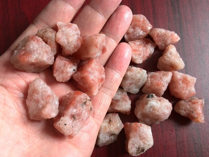 Orange Sunstone Specimen Feldspar Red Raw Rough Gemstones - Etsy