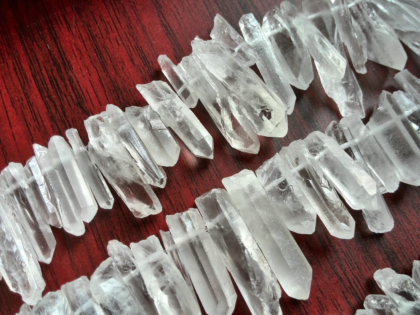 Natural Crystal Points,raw Rock Crystal Points,rough Top Drilled ...