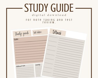 Note Taking Guide - Etsy