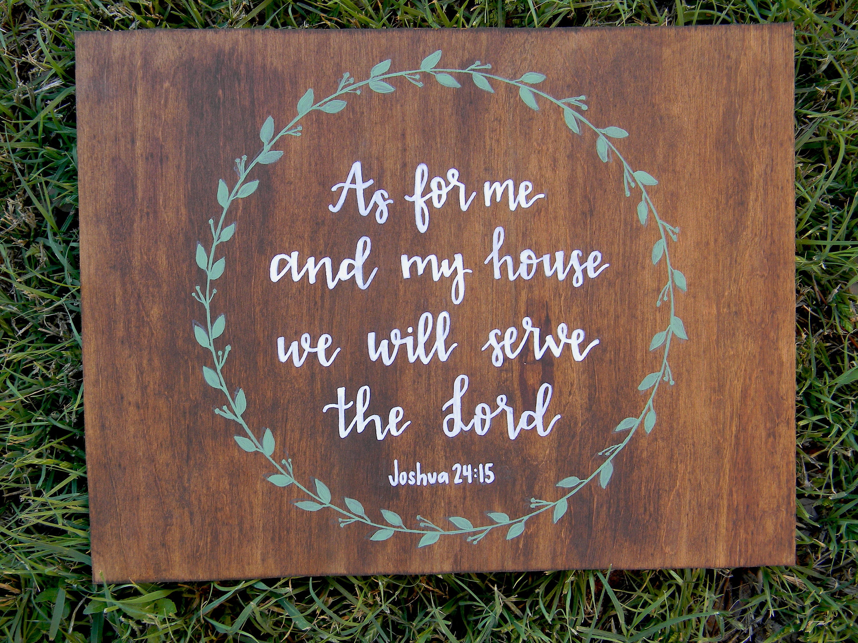Joshua 24:15 Wood Sign // Bible Verse Wood Sign // Rustic Home | Etsy