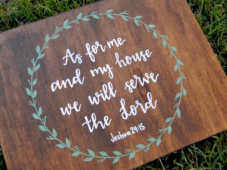 Joshua 24:15 Wood Sign // Bible Verse Wood Sign // Rustic Home | Etsy