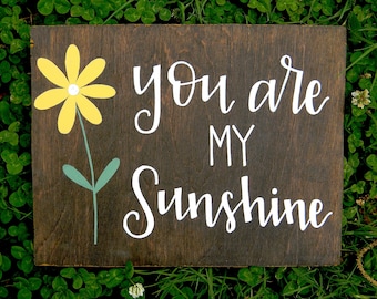You Are My Sunshine Farmhouse Style Wood Wall Decor Sign - Etsy