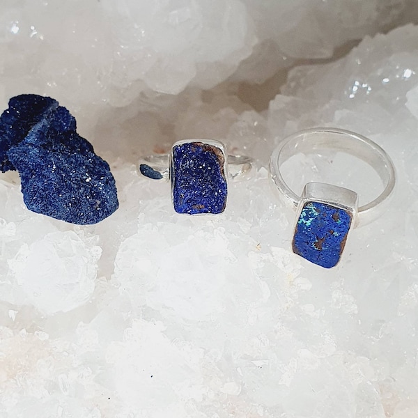 Raw Azurite Ring - Etsy