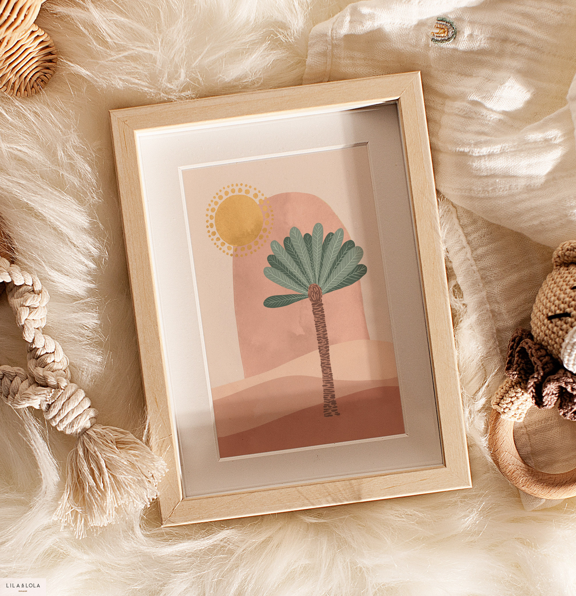 Boho Palm Tree Print Girls Bedroom or Nursery Decor - Etsy