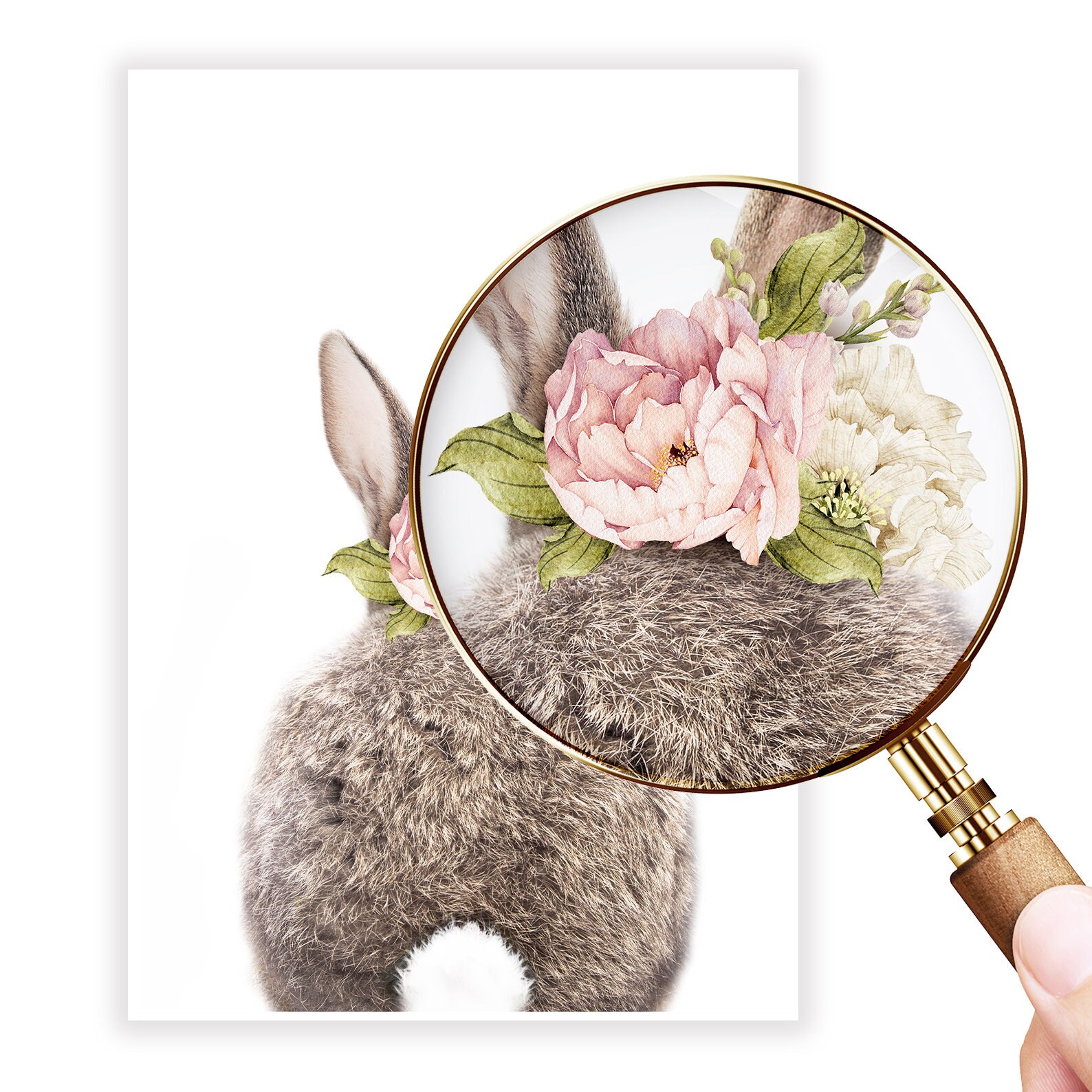 Bunny Rabbit Tail Print Girls Nursery Printable Wall Art - Etsy