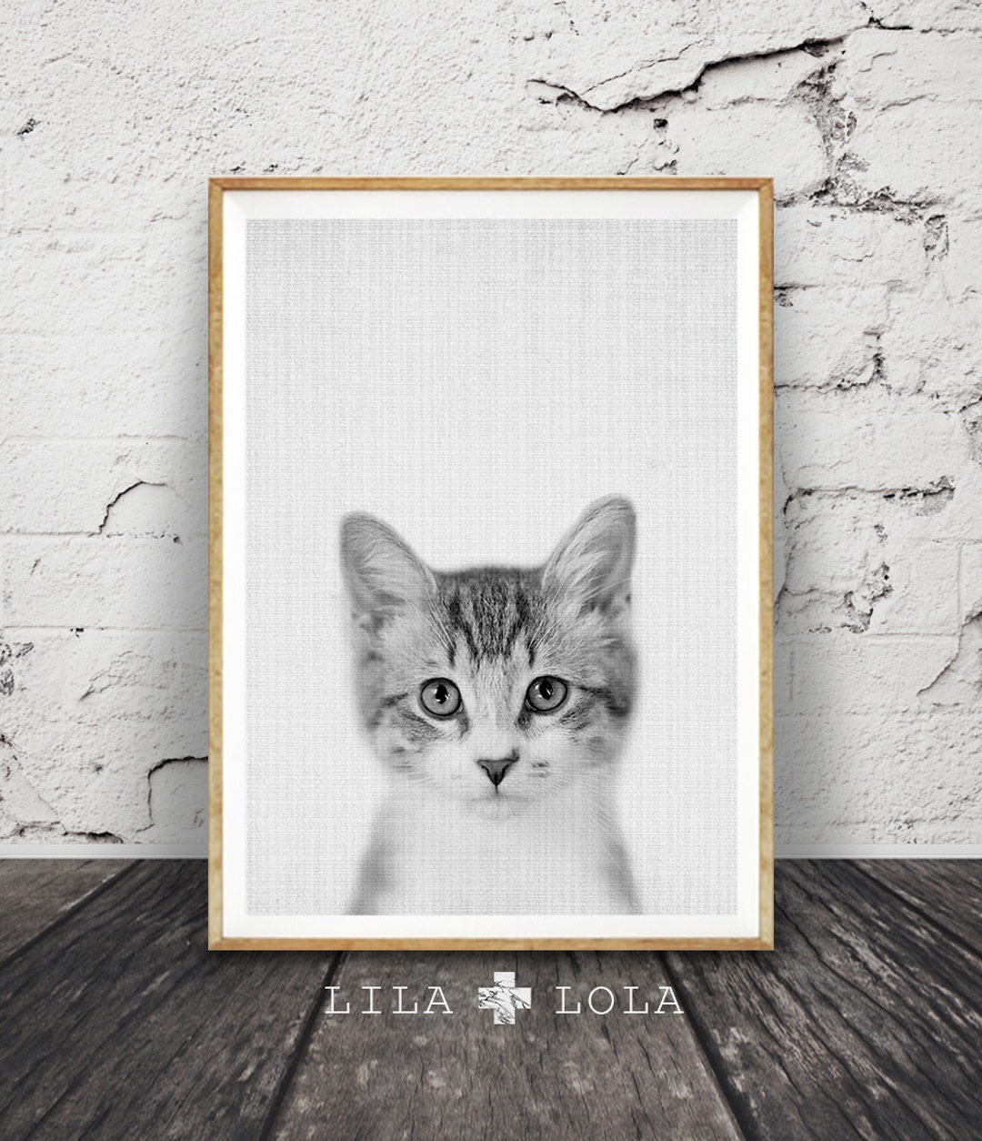 Kitten Print, Nursery Baby Animal Wall Art, Large Poster, Digital ...