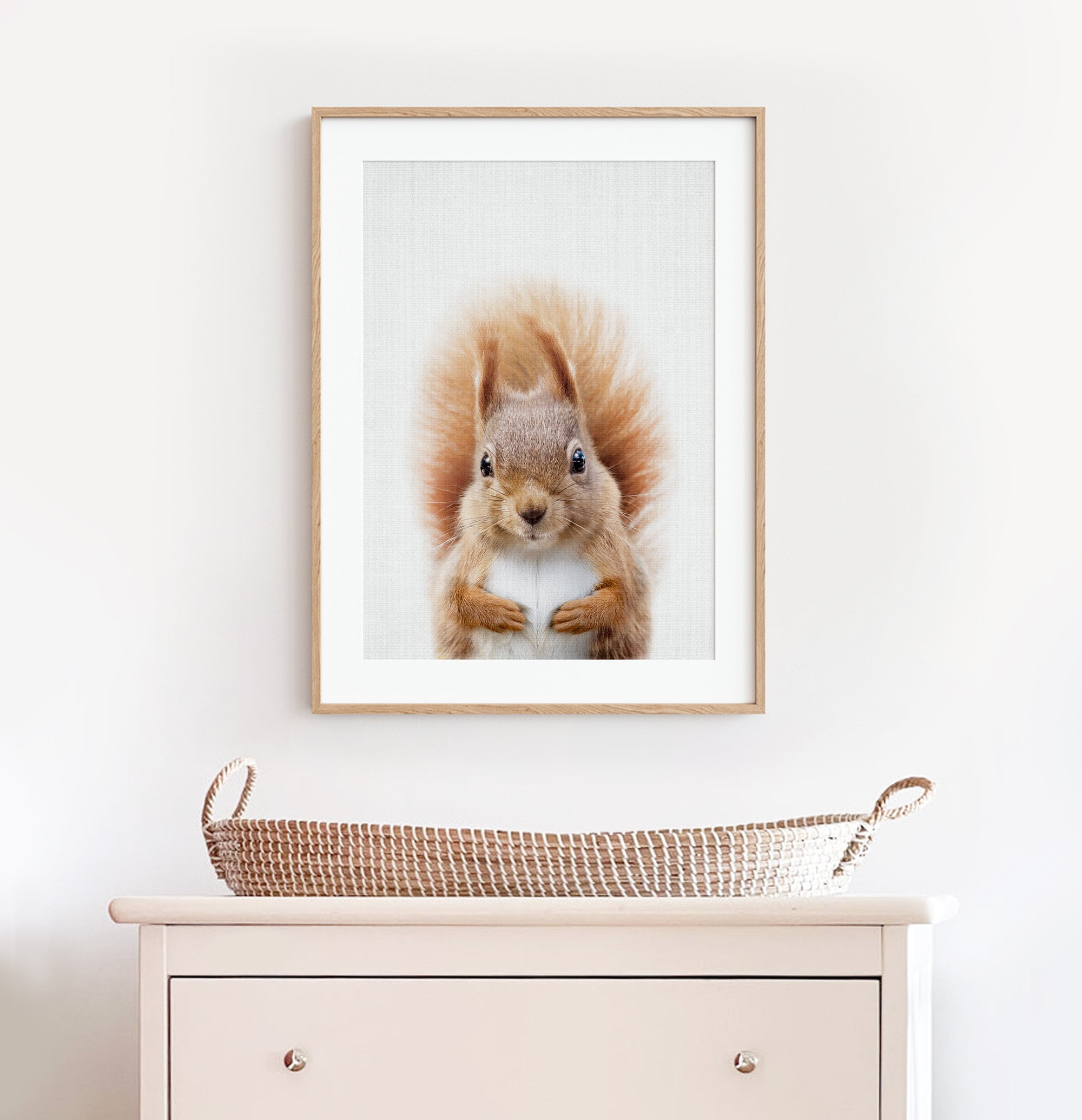 Squirrel Wall Art Print Woodland Animal Nursery Decor - Etsy