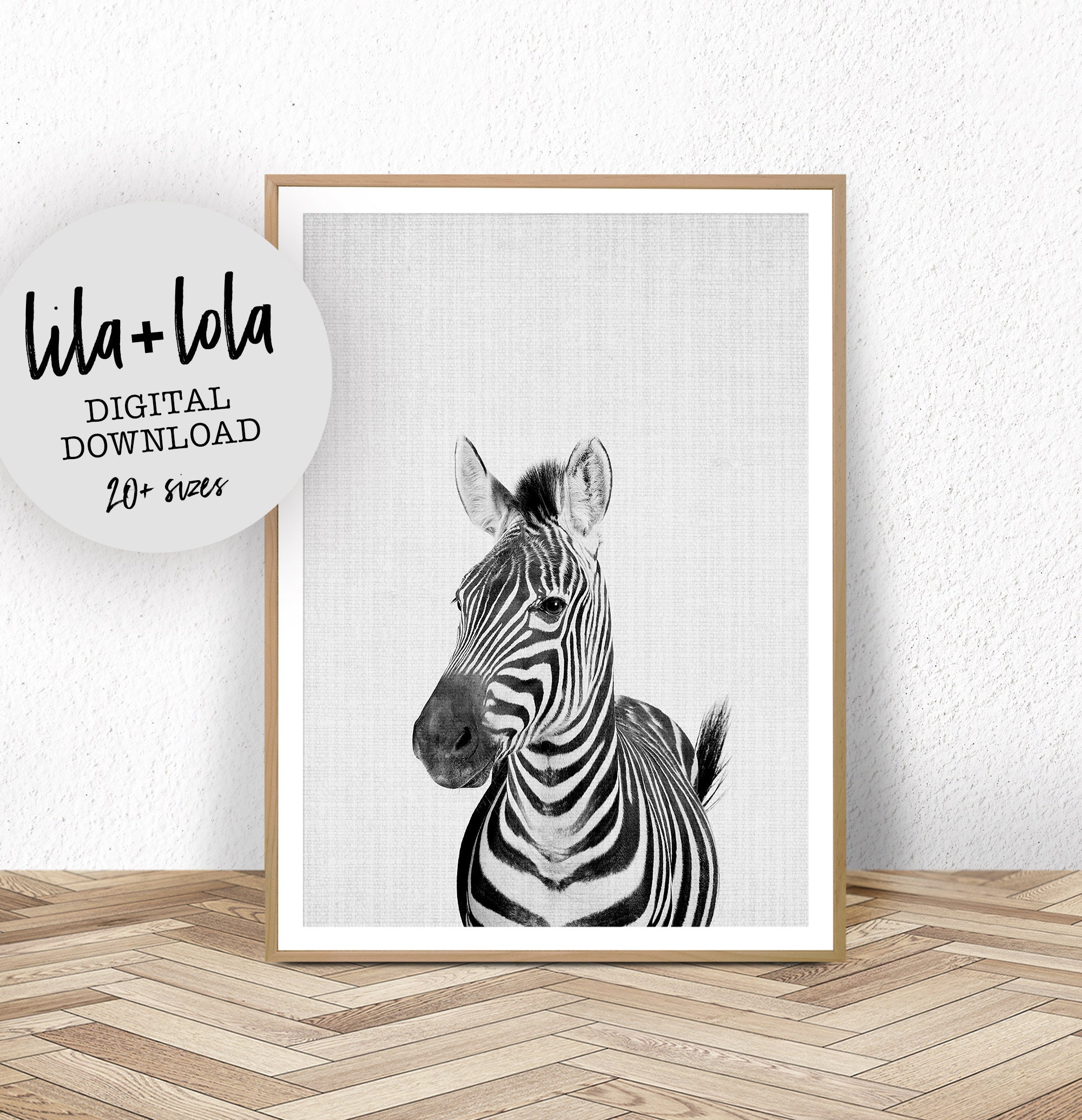 Zebra Print Nursery Printable Animal Wall Art Printable - Etsy