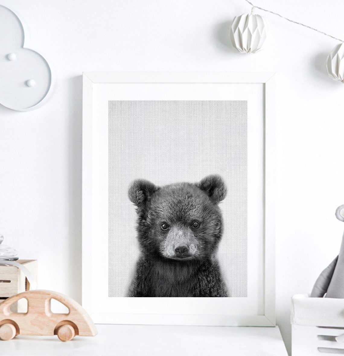 Baby Bear Print Woodland Animal Nursery Decor Printable - Etsy