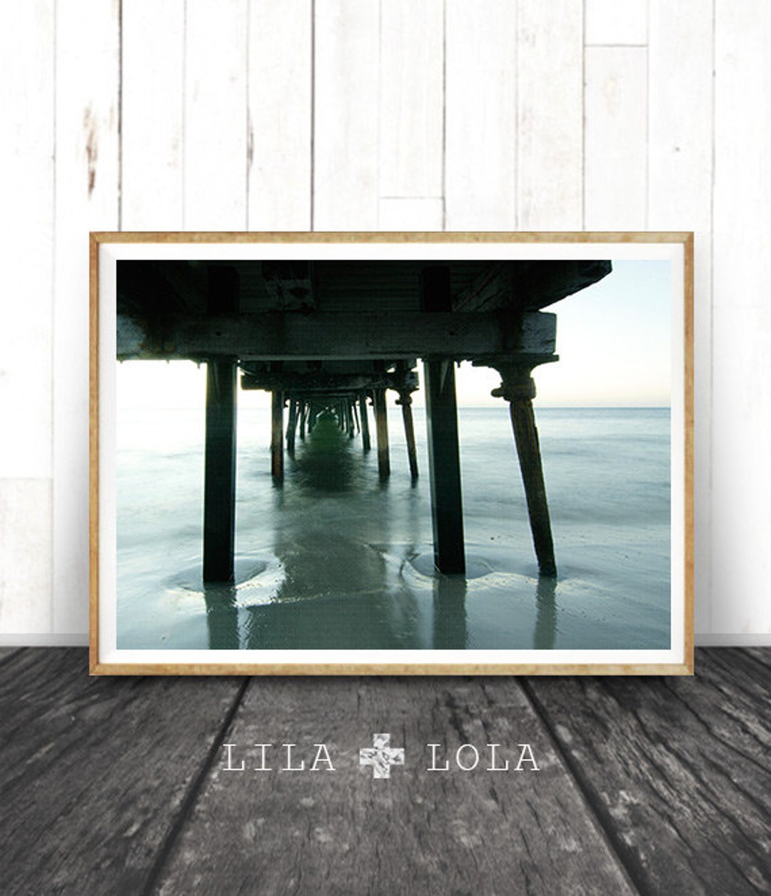 Beach Photography, Jetty Wall Art Print, Coastal Ocean Water ...
