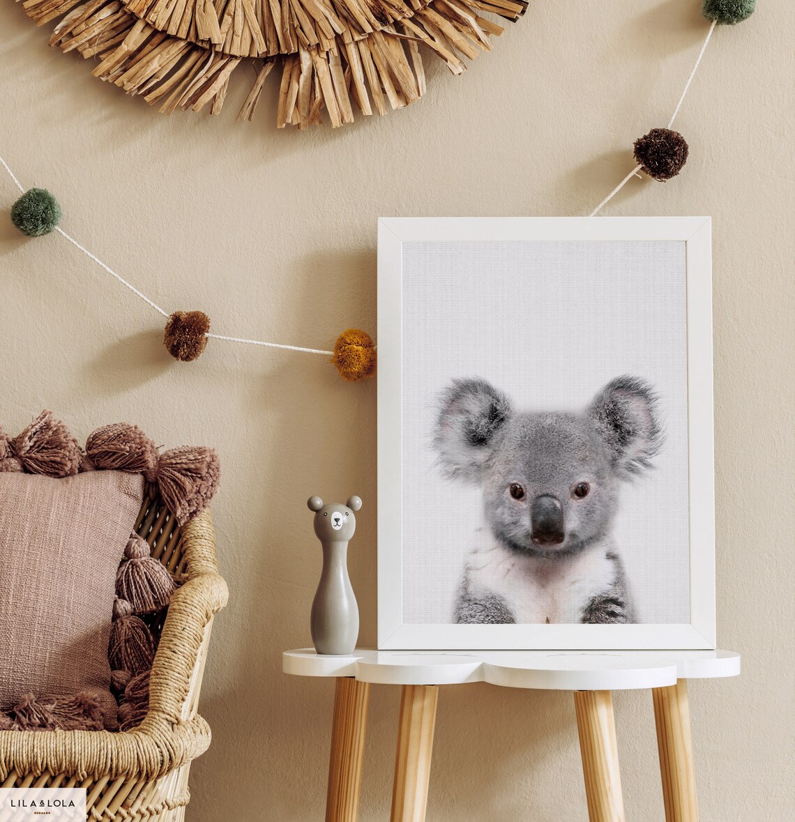 Koala Print Australian Animal Print Koala Art Nursery Wall - Etsy