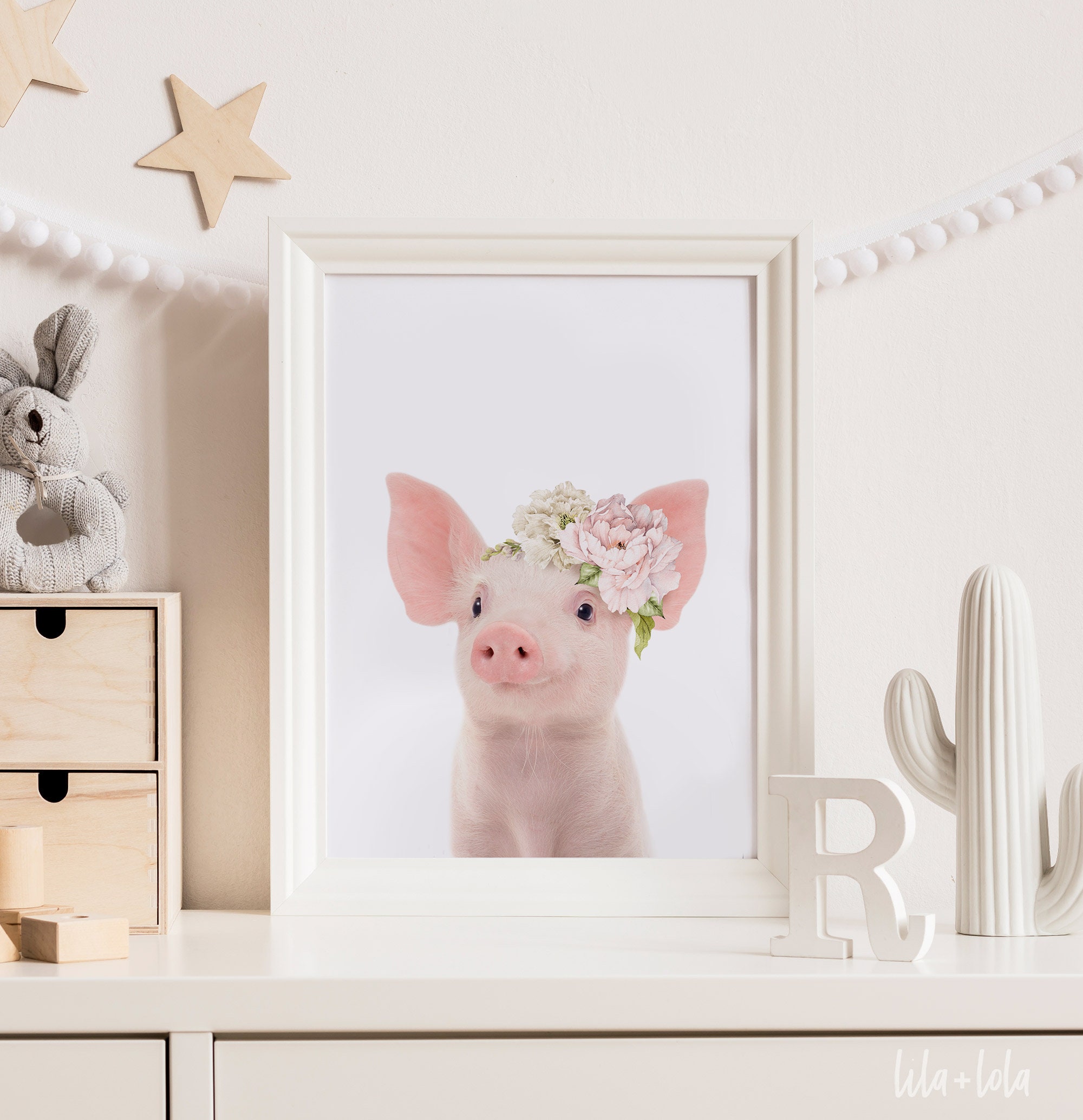 Nursery Pig Wall Art Piglet Print Printable Wall Art | Etsy