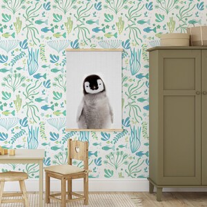 Penguin Wall Art Print ~ Printable Poster ~ Nursery Baby Animal ~ Ocean ...