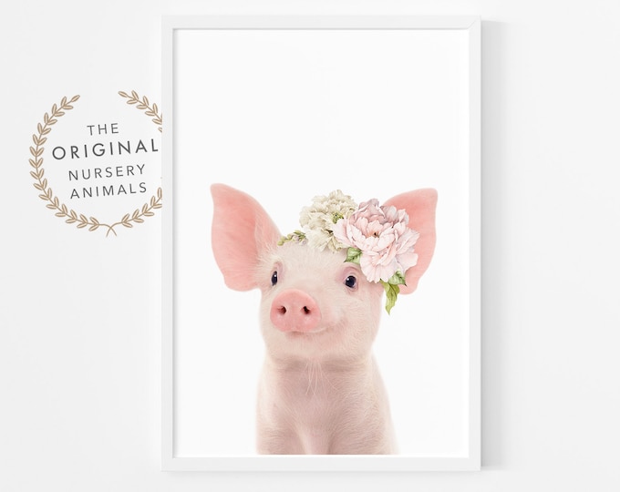 Pig Baby Monthly Milestone Markers, Baby Photo Prop, Baby Milestone ...