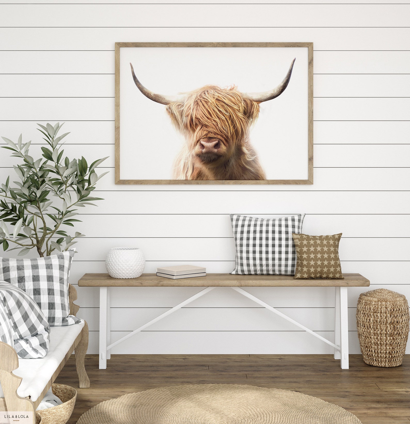 Highland Cow Print Printable Wall Art Modern Boho and | Etsy