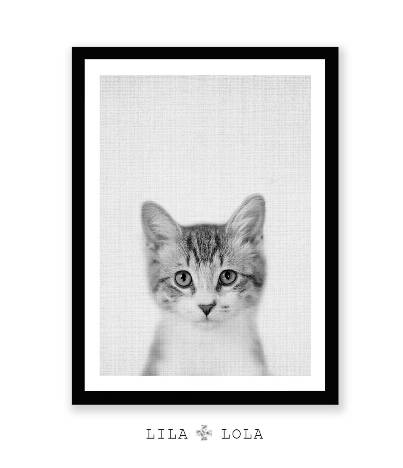 Kitten Print Nursery Baby Animal Wall Art Large Poster - Etsy