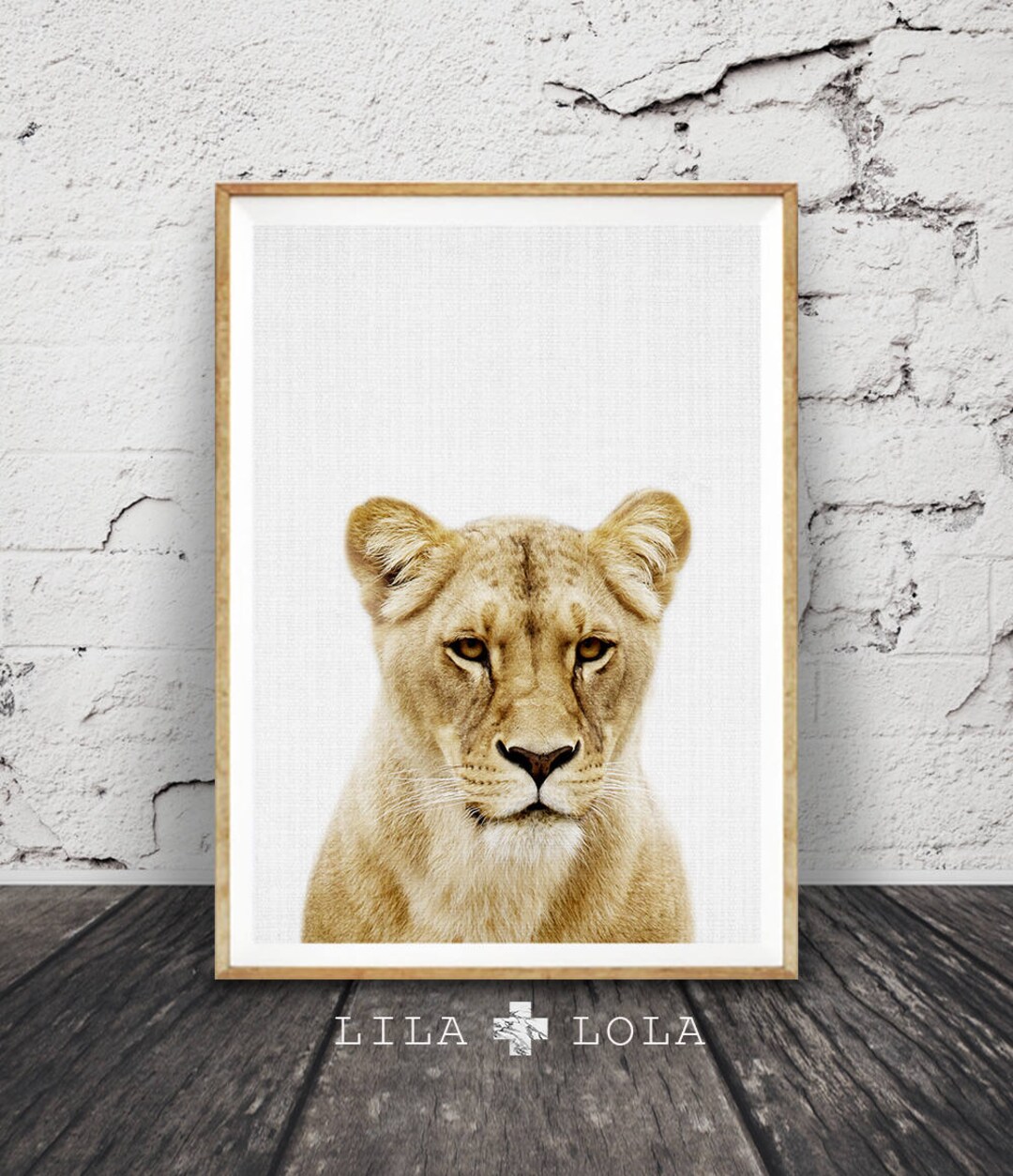 Lioness Print, Lion Wall Art, Safari Nursery Poster, Colour African ...