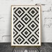 Aztec Pattern Print, Black and White Print, South Western Wall Art ...
