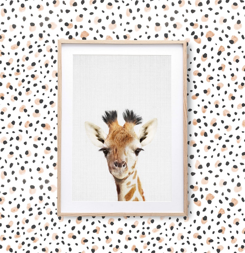 Giraffe Print, Safari Nursery Animal, Printable Wall Art, African ...